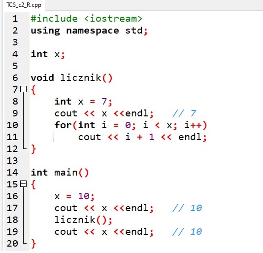 Więcej na temat stosowania funkcji w językach C++ i Python ...