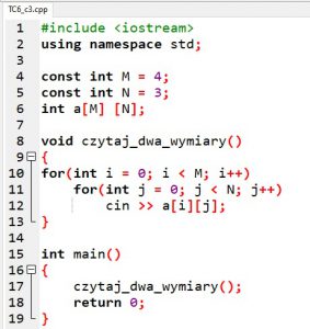 Stosowanie tablic w języku C++ i list w języku Python – Informatyka ...