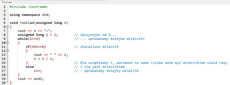 Sito Eratostenesa i rozkład liczby na czynniki pierwsze – realizacja w ...