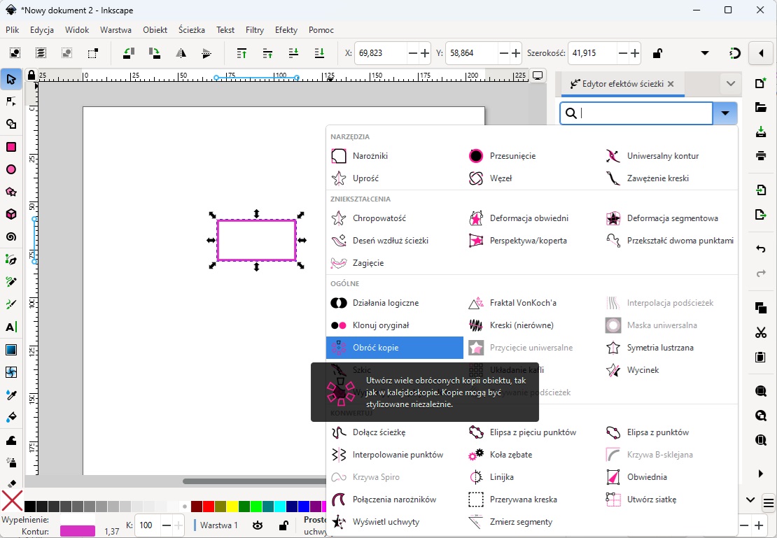 Więcej o tworzeniu i edytowaniu obrazów w programie Inkscape – Informatyka – zakres rozszerzony